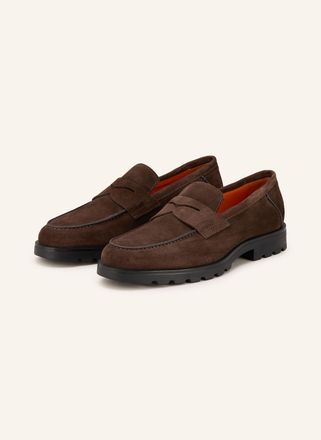 Santoni Penny-Loafer Rock braun
