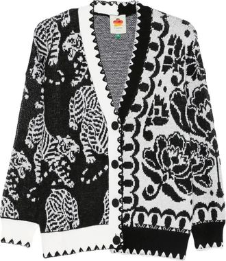 Farm Rio cardigan à design patchwork - Noir