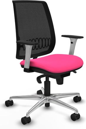 Piqueras y Crespo Alares Schreibtischstuhl mit wei&szlig;en und schwarzen Armlehnen, h&ouml;henverstellbare Lendenwirbelst&uuml;tze, ausgestattet mit 5 Positionen und injiziertem Schau