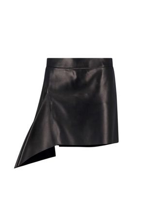 Givenchy Schwarzer Minirock Aus Lammleder