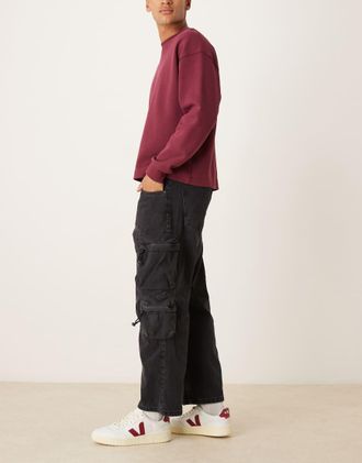 Brave Soul Jean ample cargo - Noir