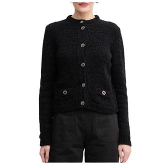 Twinset Strickjacke mit Goldenen Kn&ouml;pfen - - Knitwear - Damen - Schwarzk - M