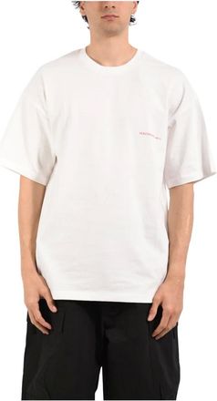 OAMC Oamc, Homme, Tops, Blanc, Taille: M T-shirt &agrave; imprim&eacute; graphique Peacemaker