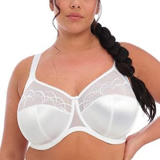 Elomi Cate Full Coverage Comfort, Support, & Elegance. DD+ Bras Soutien-Gorge, Opaque, Blanc, 110E Femme