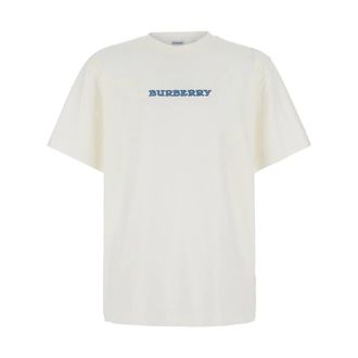 Burberry Homme, Tops, Blanc, Taille: XL T-shirt Ryan Big EKD