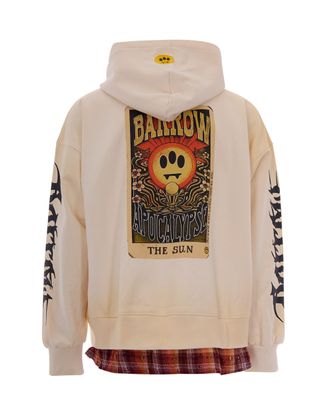 Barrow Mens Hooded Sweatshirt Washed Death Cream Main: Cotton; Insert: Viscose Sweatshirts Sweater
