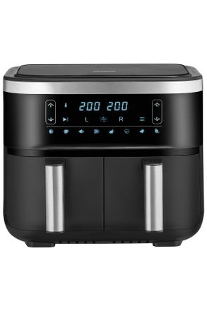 Severin HEI&szlig;LUFTFRITTEUSE FR 2453, Schwarz, Metall, Kunststoff, 3.25 L, 33.5x31.5x36.5 cm, Temperaturanzeige, Timer, Programm w&auml;hlbar, Display, Touchscreen, K