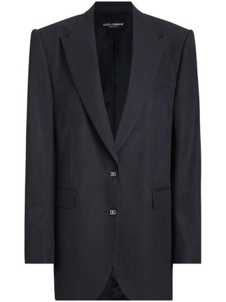 Dolce & Gabbana blazer à simple boutonnage - Gris