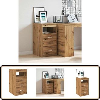 vidaXL Schubladenschrank Artisan-Eiche 40x50x76 cm Holzwerkstoff - Vidaxl