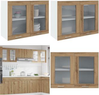 vidaXL H&auml;ngeglasschrank Artisan-Eiche 80x31x60 cm Holzwerkstoff - Vidaxl