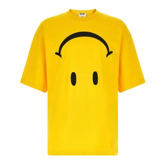Moschino Baumwoll-Jersey-T-Shirt Smiley - - Tops - Herren - Gelb - L