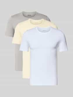 HUGO BOSS Slim Fit T-Shirts aus reiner Baumwolle im 3er-Pack