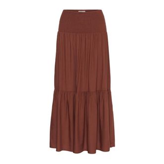 Kaffe Femme, Jupes, Brun, Taille: 36/38 FR Jupe Maxi