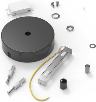 Calex Creations Deckenplatte, 10cm, 1 Verbindungspunkt, Pendel Leuchte zusammenstellen, Matt Bronze