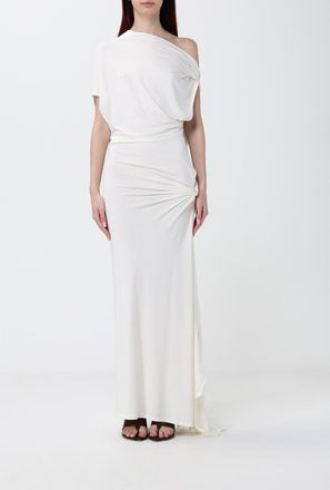 120% Lino Kleid Damen Farbe Natural