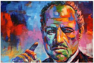 Annick Goutal Five-Seller Wandkunst Bunte Marlon Brando Pate Leinwand Malerei Poster Und Drucke Skandinavischen Bild Für Wohnzimmer Wohnkultur (Kein Rahmen,50 x 70 