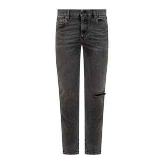 Dolce & Gabbana Distressed Skinny-Fit Jeans - - Jeans - Herren - Grau - L
