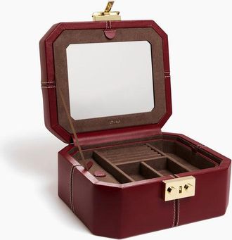 Le Tanneur Petite bo&icirc;te &agrave; bijoux fermoir T en cuir