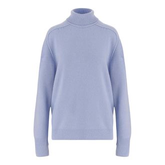 Carven Kaschmirpullover mit hohem Kragen - - Knitwear - Damen - Blau - S