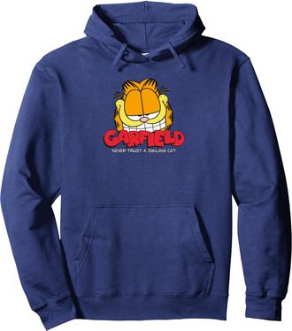 Garfield Retro Comic Gesicht Design lächelnde Katze Humor Kunstwerk Pullover Hoodie