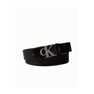 Calvin Klein Monogramm Leder G&uuml;rtel - - Accessories - Herren - Schwarzk - 105 CM