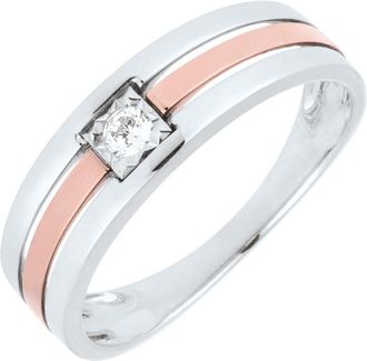 Edenly Ring Dreirangig in Rosé- und Weißgold