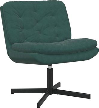 vidaXL Drehender Entspannungsstuhl Dunkelgr&uuml;n 63 x 75 x 76 cm Samt Vidaxl