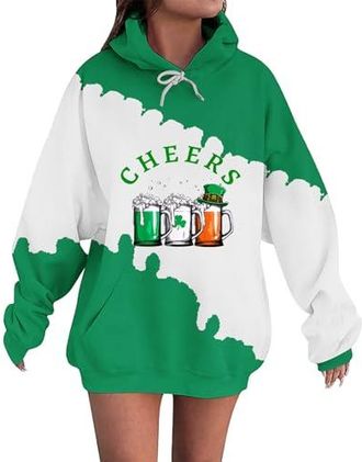 Generic Sweat à capuche surdimensionné avec imprimé drapeau irlandais, couverture en flanelle portable pour homme et femme, super doux, chaud et confortable a