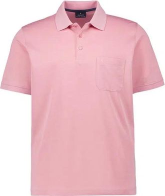 Ragman Herren Polo-Shirt rosa Baumwoll-Jersey