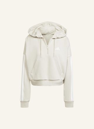 adidas Essentials 3-Streifen French Terry Quarter-Zip Hoodie beige