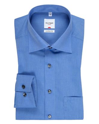 Olymp Luxor Hemd in Chambray-Webart, Comfort Fit in