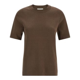 Entire studios Mercerisiertes T-Shirt mit Rundhalsausschnitt - - Tops - Damen - Braun - M