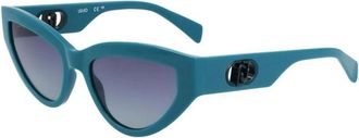 Liu Jo Femme, Accessoires, Bleu, Taille: 54 MM J800S Lunettes de soleil oeil de chat