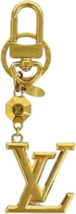 Louis Vuitton unisex, Pre-owned, Jaune, Taille: ONE Size Porte-cl&eacute;s en toile Pre-owned