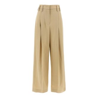 Jil Sander Femme, Pantalons, Beige, Taille: 36 FR 100 AW 36 Pants