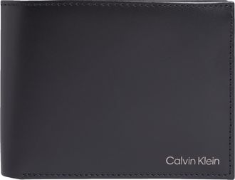 Calvin Klein Herren Geldbeutel Smooth Trifold aus Leder, Schwarz (Black), Einheitsgr&ouml;&szlig;e