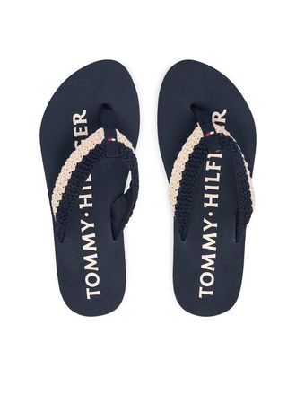 Tommy Hilfiger Zehentrenner Crochet Summer FW0FW09417 Dunkelblau