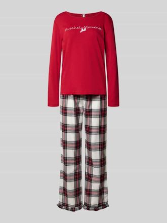 Louis & Louisa Loose Fit Pyjama mit Statement-Stitching Modell Kuschel-Momente
