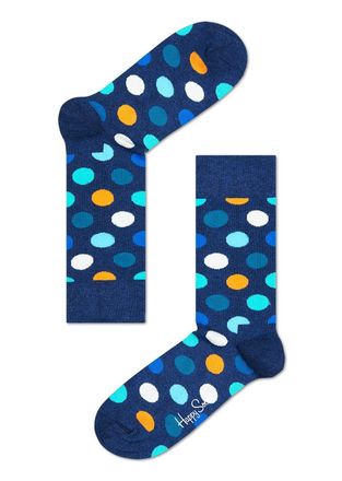 Happy Socks Herren Big Dot Socken, Blau (Blau 605), 36-40 EU