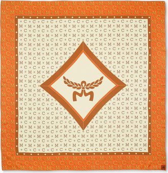 MCM Halstuch aus Bio-Seide mit Monogramm ORANGEADE 100% GOT certificatd SILK