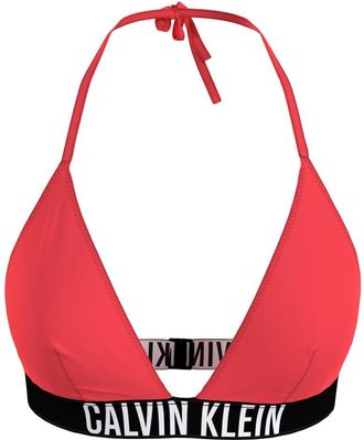 Calvin Klein Damen Bikini Oberteil Triangel mit Schn&uuml;rung, Rot (Signal Red), XS