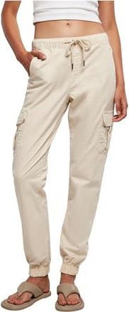 Urban Classics Ladies High Waist Cargo Jogging Pants Pantalons, Whitesand, XXL Femme
