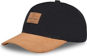 Johnny Urban Casquette Snapback Noir/Brun Homme & Femme - Cap Dean Fabriqué de Tissu de Haute Qualité - Casquettes de Baseball Stylée & Réglable avec Badge de Logo