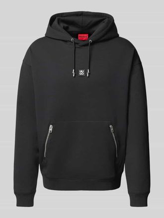 HUGO BOSS Hoodie aus Baumwoll-Mix mit Logo-Applikation Modell Dargenhood