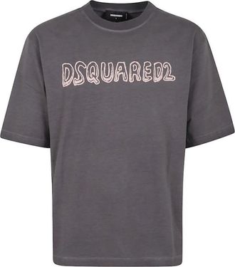 Dsquared2 DSquared2 - Best Fade T-Shirt f&uuml;r Herren, Logo, lose Passform (Anthrazit)