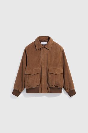 Gerard Darel Blouson en cuir velours - TACHA - Taupe