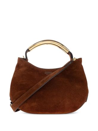 Moschino sac à main à anse incurvée - Marron