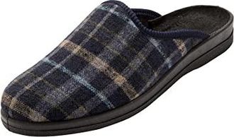 Honcelac Honcelac - Mules Largeur Confort - Ecossais Bleu - 43