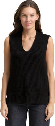 Tom Tailor Damen 1049136 Pullunder mit V-Ausschnitt, 14482-Deep Black, 3XL