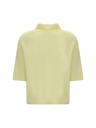Allude Womens Short-Sleeve Polo Neck Sweater 4020 Kashmir-Capra Hircus Shirts Kashmir/capra T-shirts And Polos